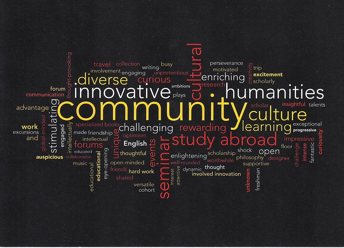 Five words – Humanities Scholars Program - UMBC